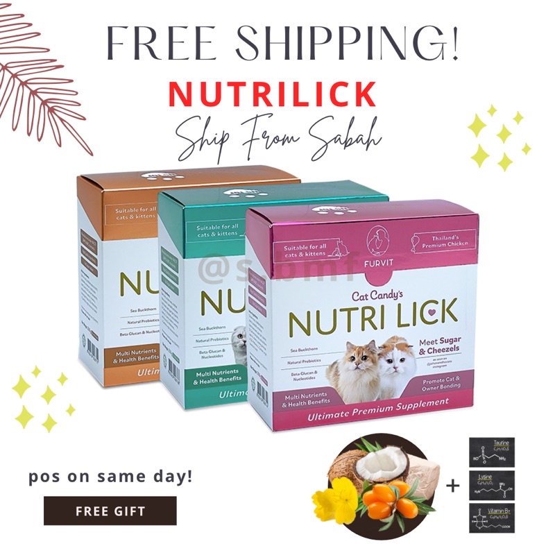 Furvit Cat Candy's Nutri Lick Cat Nutritional Supplement 40 Sachet per ...
