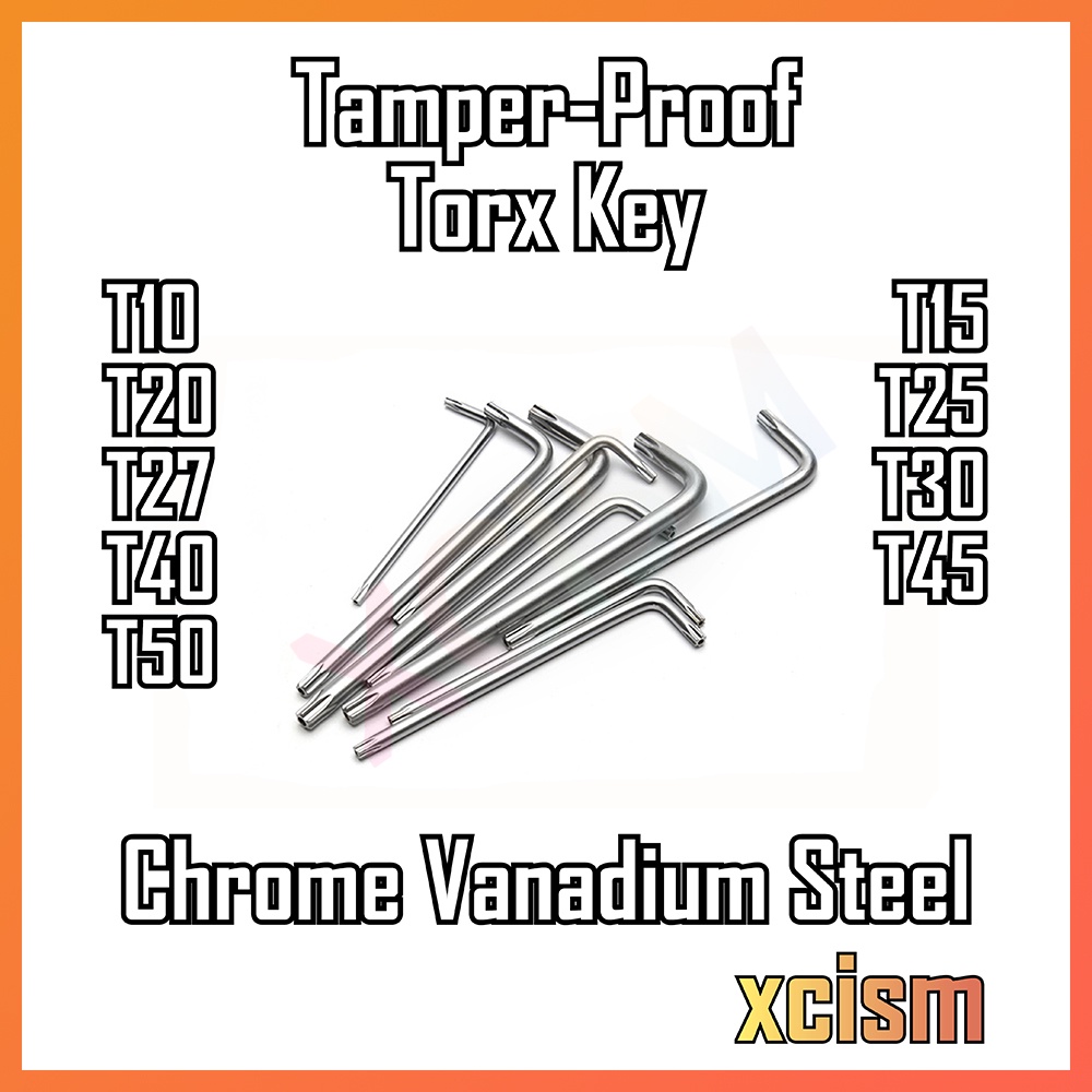 Security Torx TX Star Allen Key Spline L Wrench Spanner - T10 T15 T20 ...