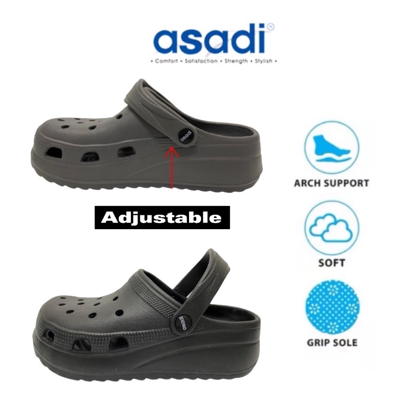 Asadi Women Think Clog Shoes Crocs Women Sandals LSAY-50363 | Shopee ...