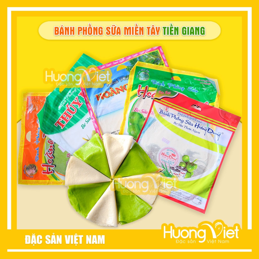 Milk rice paper or Tien Giang milk puffs, Hoang Dung milk rice paper ...