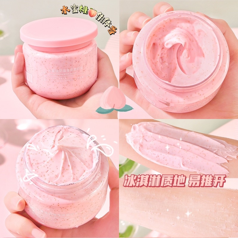 HEYXI Han Yuanxi Peach Cream Body Scrub Ice Cream Scrub Exfoliating ...