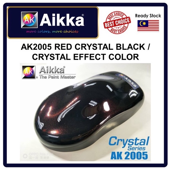 AIKKA Paints AK2005 Crystal Effect Colour / RED CRYSTAL BLACK / Warna ...