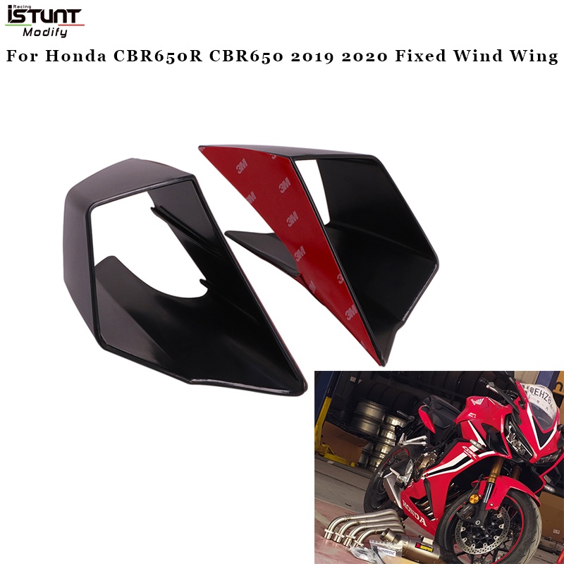 Motorcycle Wind Flow Fixing Wing Front Fairing Pneumatic Lip Cover For ...