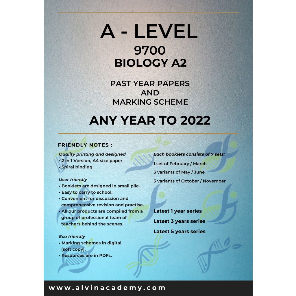 🌐A - Level Past Year Papers📝 | Biology 9700 A2 🧬 | Any year to 2022📆 ...