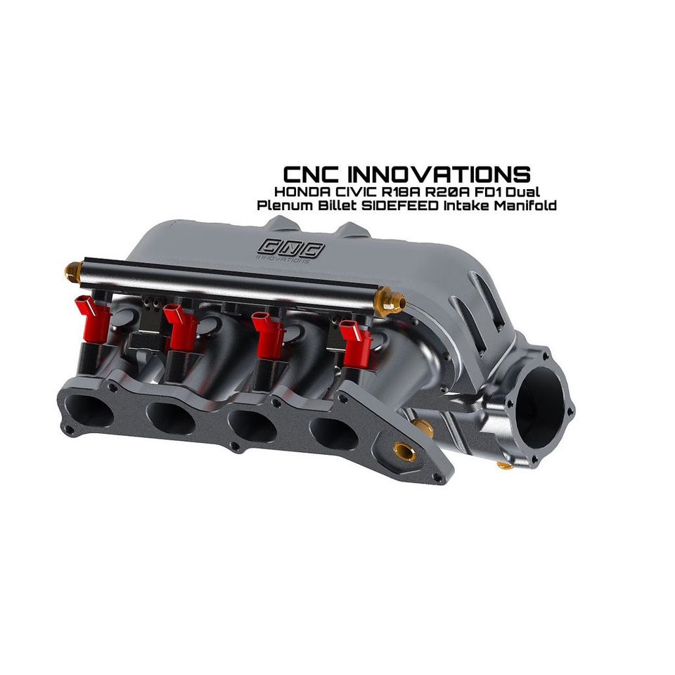 HONDA CIVIC R18A R20A FD1 BILLET Dual Plenum Sidefeed Intake Manifold ...