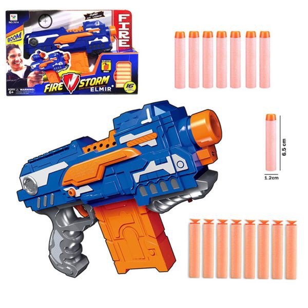 Fire Storm Soft Bullet Toy Gun with 16 pcs Soft Bullet Mainan pistol ...