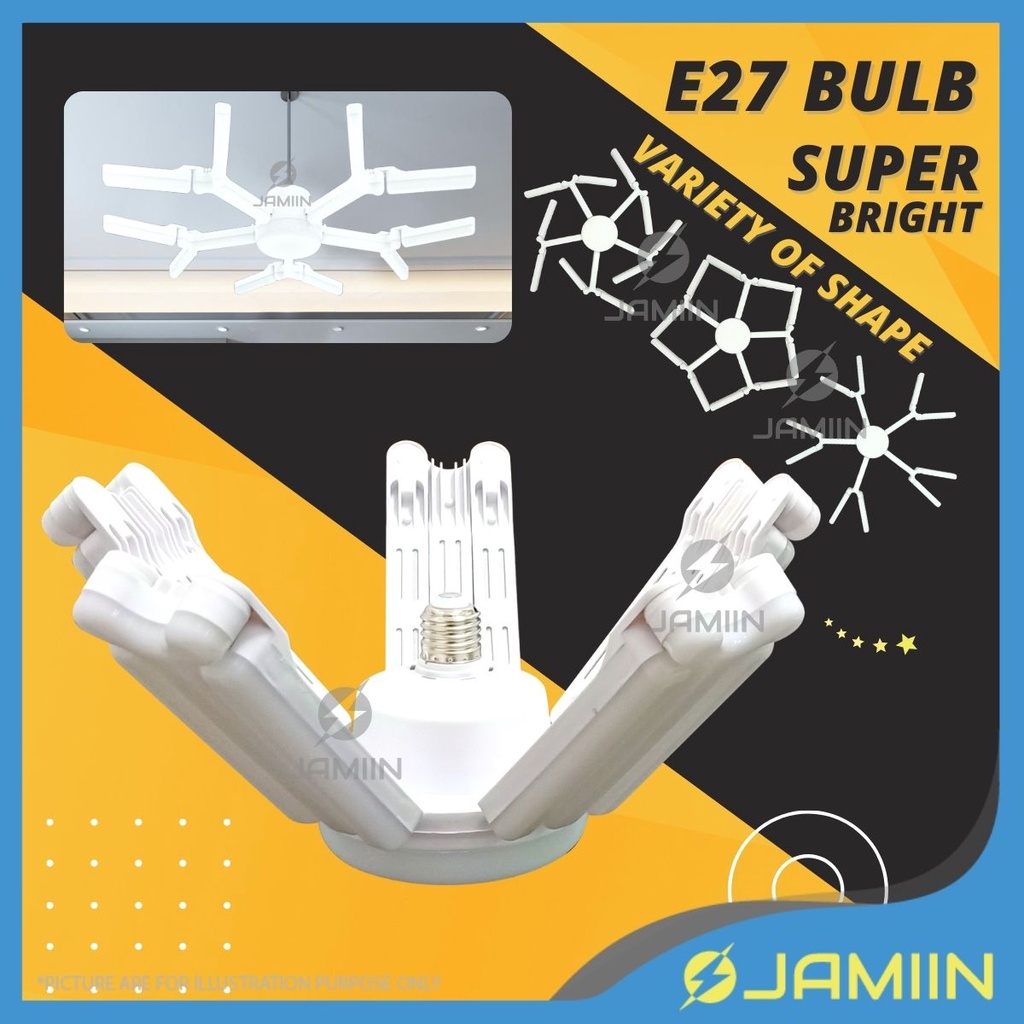 100W ADJUSTABLE LAMP LED E27 Bulb Lampu Hiasan Ceiling Light Modern ...