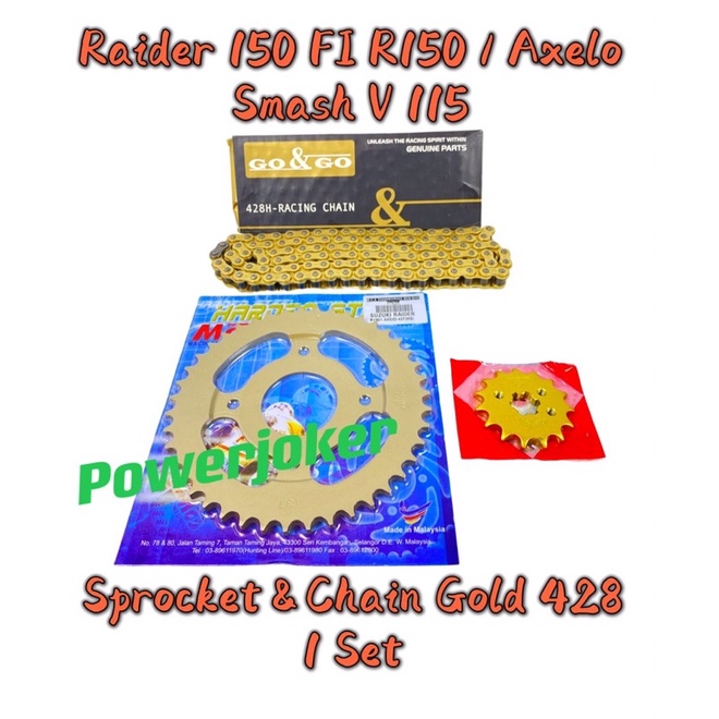 Suzuki Raider 150 Fi R150/ Axelo/Smash V 115 (1 Set) 428 Sprocket ...