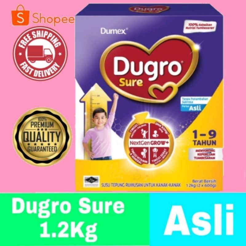 Dumex Dugro Sure 1-9Tahun - 1.2kg | Shopee Malaysia