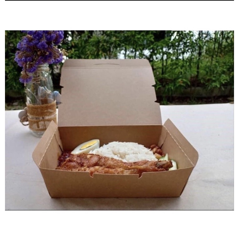 Paper Lunch Box Size M (50 Pcs) | Shopee Malaysia