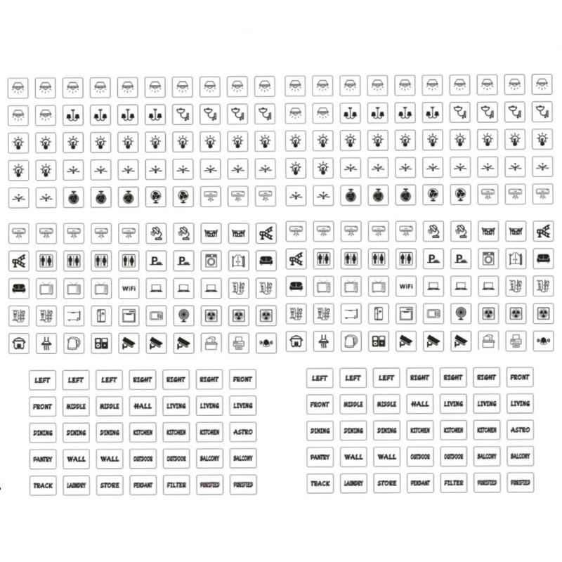 Minimalist Waterproof Switch Sticker / Electric Electrical Label / Suis ...