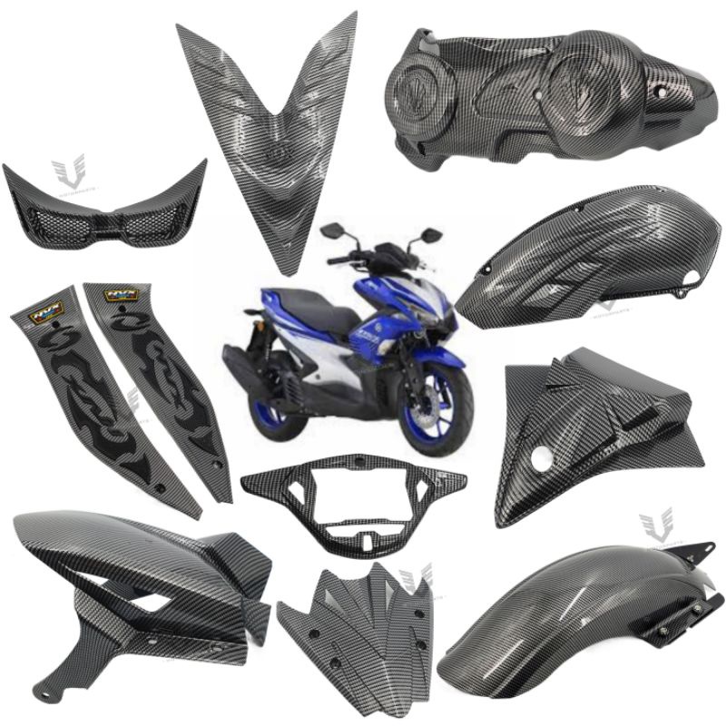 YAMAHA NVX V1 CARBON COVER SET BODY COVER NVX155 V1 CARBON PARTS ...