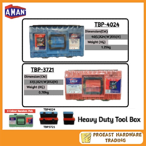 AMAN PVC Heavy Duty Tool Box - Universal Tool Box [ TBP-2024 / TBP-3721 ...