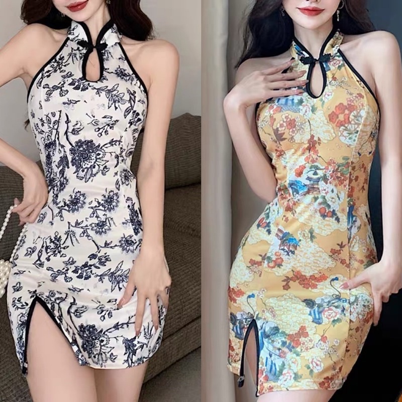 Sleeveless Sexy Cheongsam Dress 性感修身改良版旗袍 Shopee Malaysia