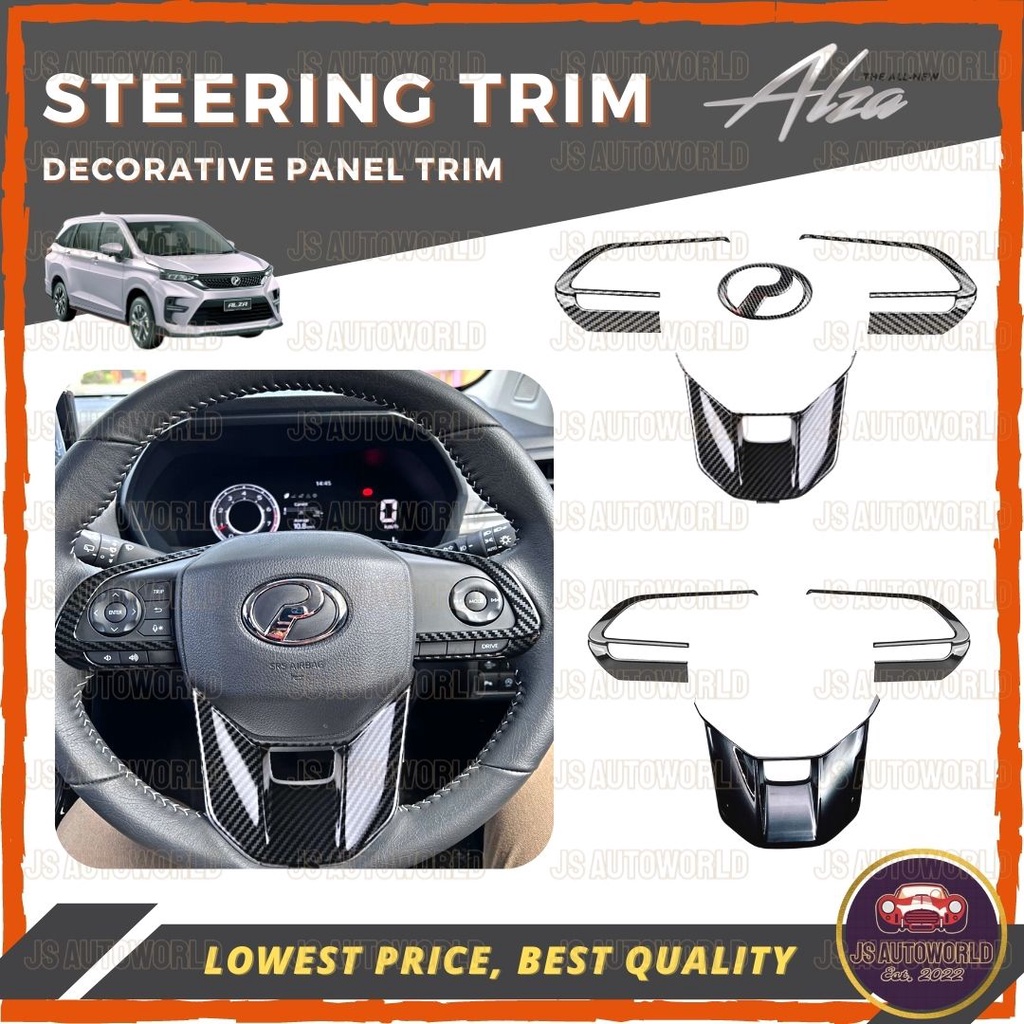 Perodua ALZA 2022 Alza D27A Steering Wheel Carbon Fiber Decorative Trim ...