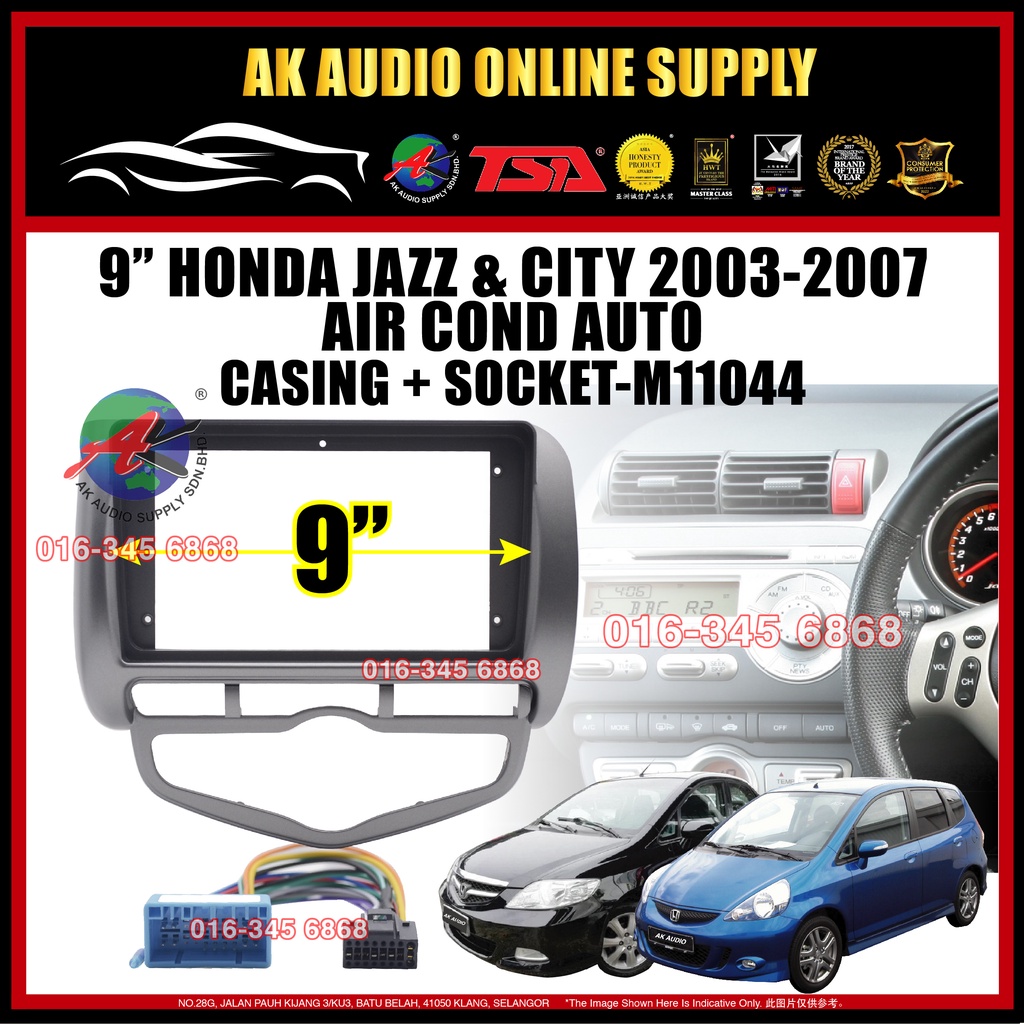 Honda Jazz & City 2003 - 2007 ( Auto AirCond ) Android Player 9" Casing ...