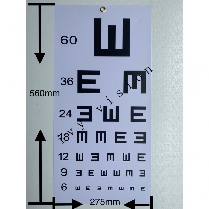 pvc waterproof Snellen eye chart, clinic eye chart, medical, home eye ...