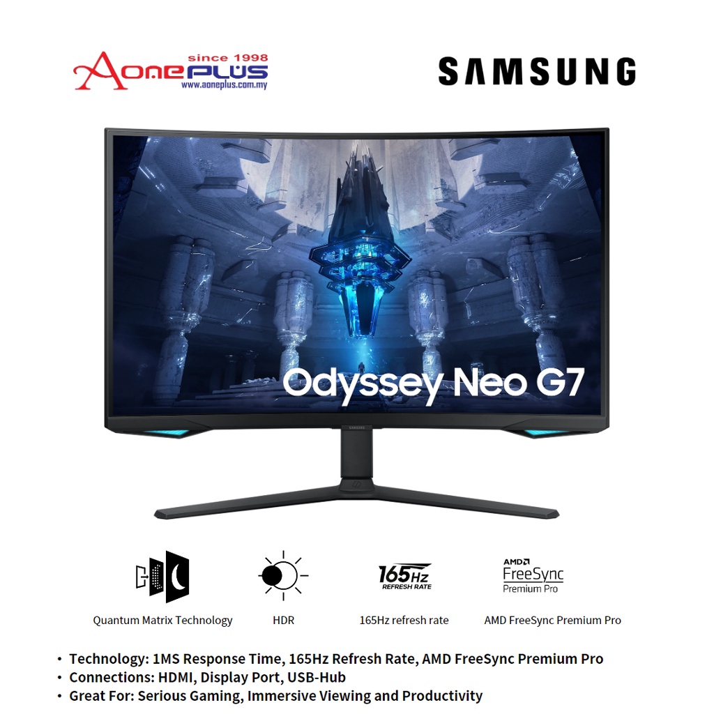 (AONE PLUS SS2) Samsung 32" Odyssey Neo G7 – G75 Gaming Monitor 165HZ ...