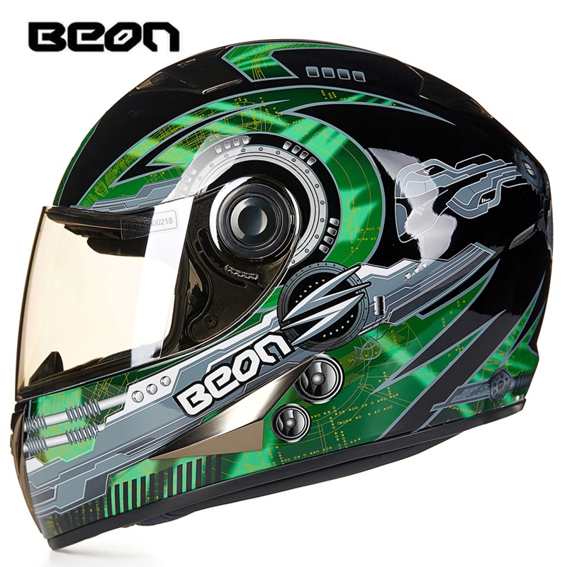 Free shipping BEON motorcycle full face helmet ECE certified racing ...