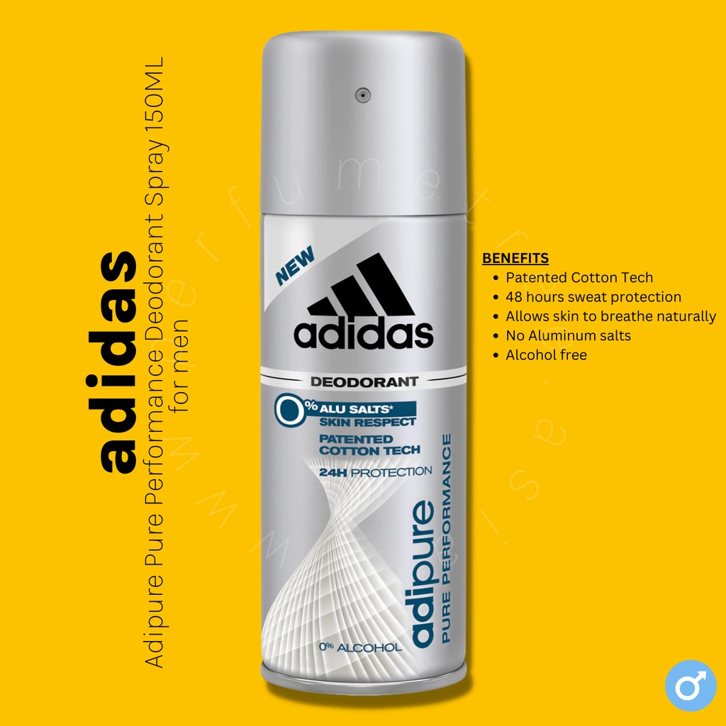 Adidas Adipure Pure Performance Deodorant Spray 150ML for men ...