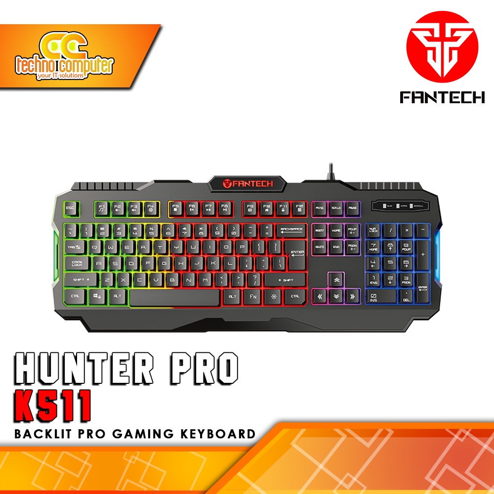 Fantech HUNTER PRO K511 RGB Backlit Membrane - Gaming Keyboard | Shopee Malaysia