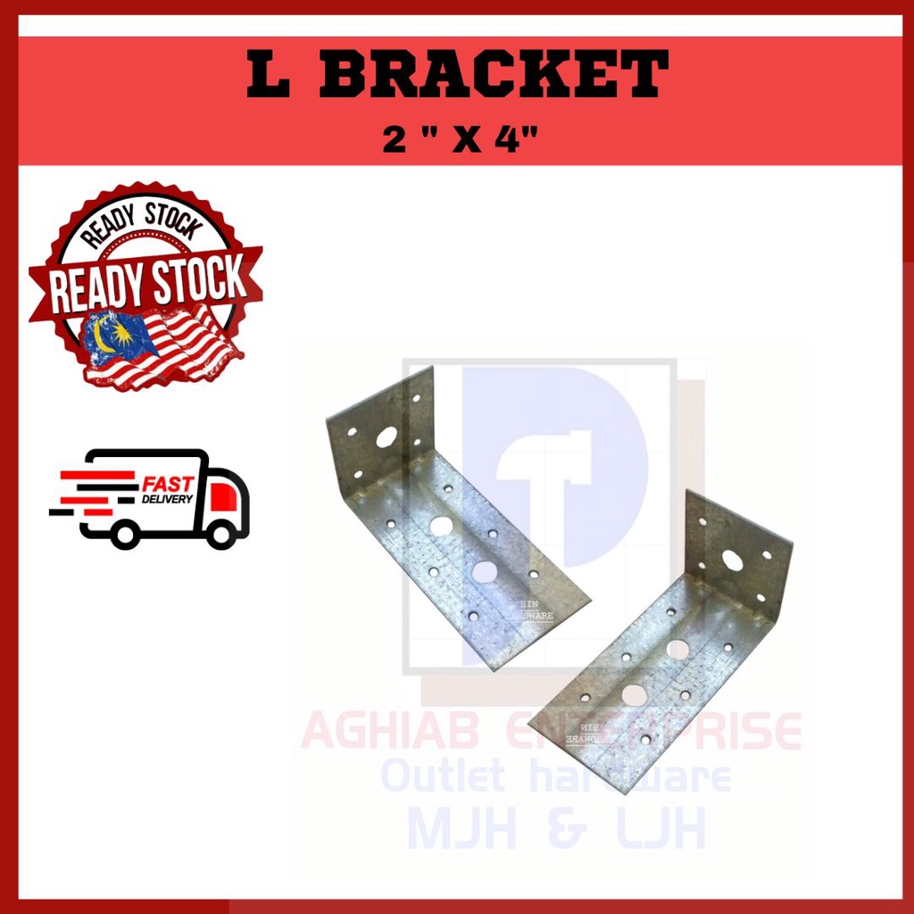 2" x 4" Quality L Bracket/L Bracket Besi Atap/Angle Bracket/Truss L ...