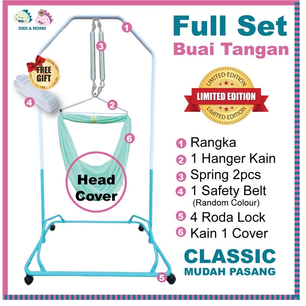 Baby cradle cot , spring cot , buaian bayi, rangka sarung, baby cradle ...