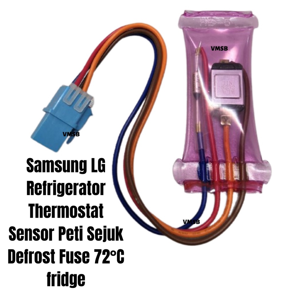 Samsung LG Refrigerator Thermostat Sensor Peti Sejuk Defrost Fuse 72°C ...