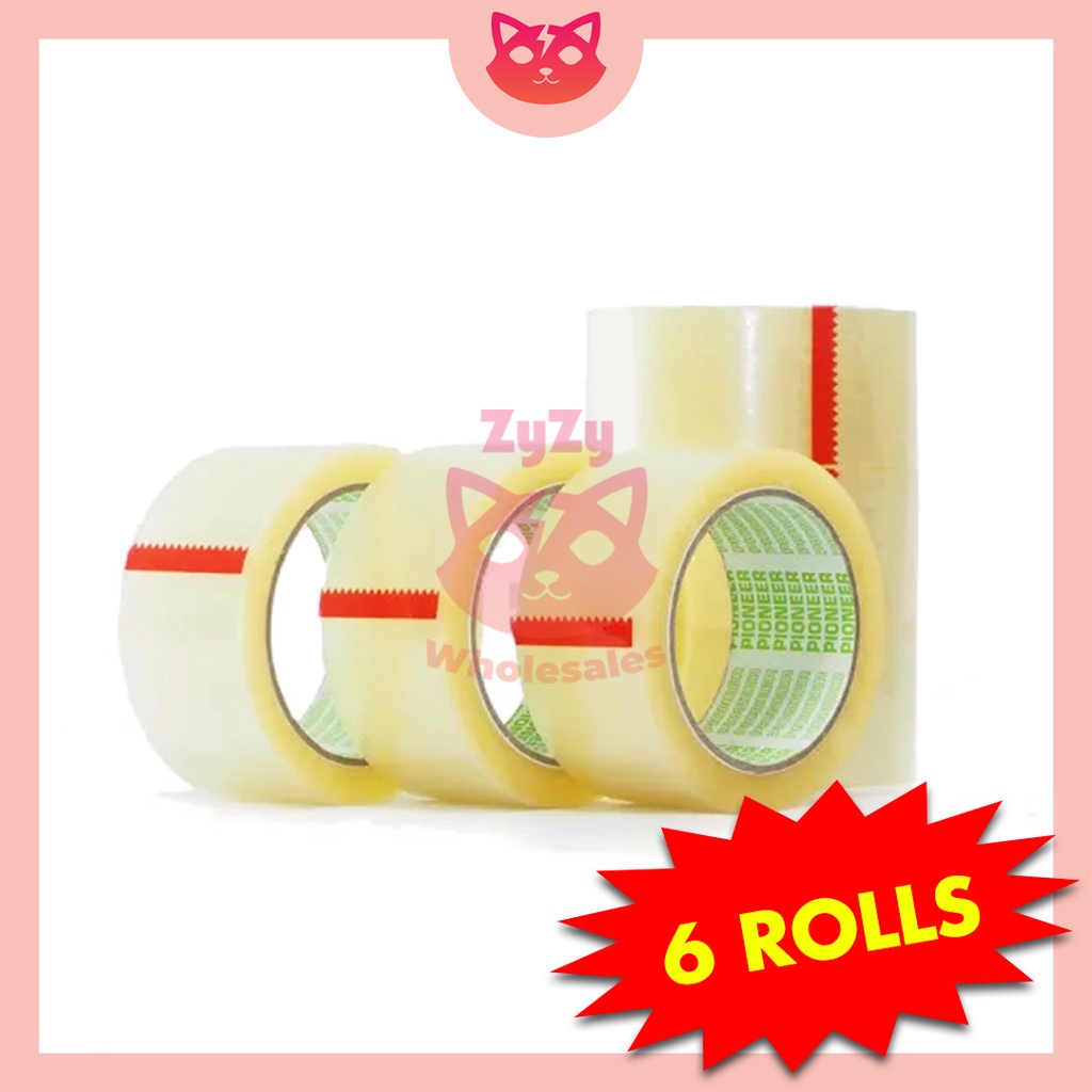 Pioneer OPP Tape Heavy Duty Packing Tape (48mm x 90Yards) (6 Rolls ...