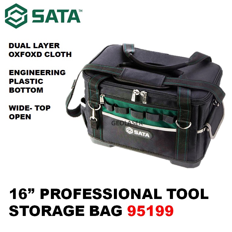 Sata 95199 16-Inch Portable Multi-function Wide-Opening Tool Bag ...