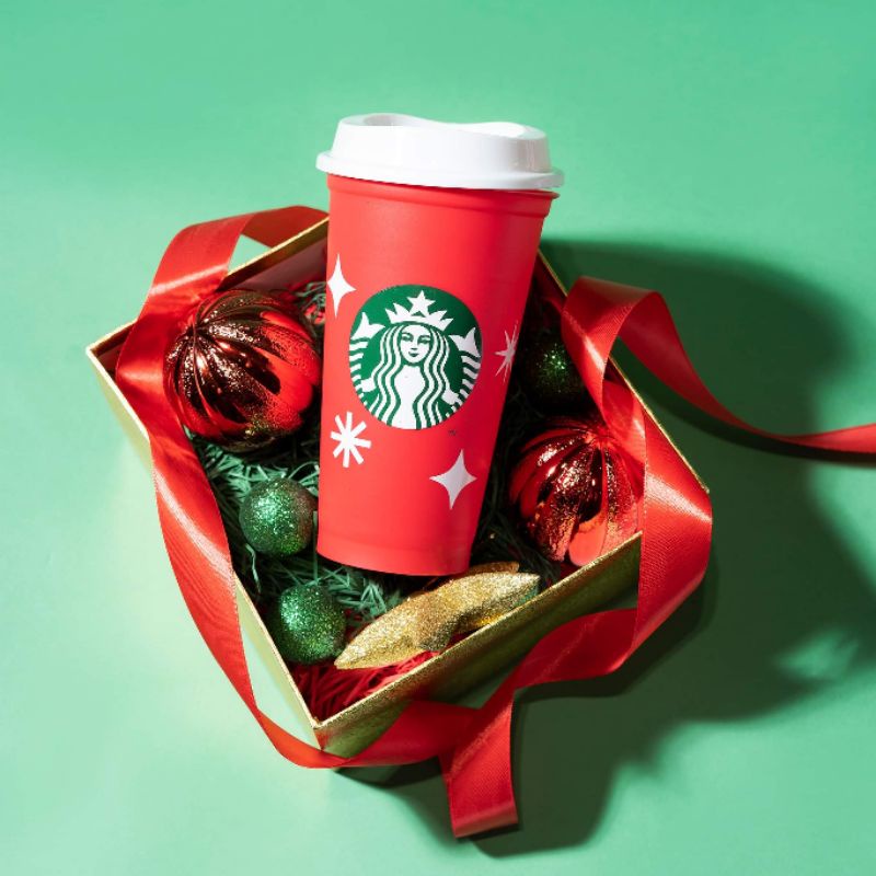 Starbucks Limited Edition 2022 Holiday Red Reusable Hot Cup | Shopee ...