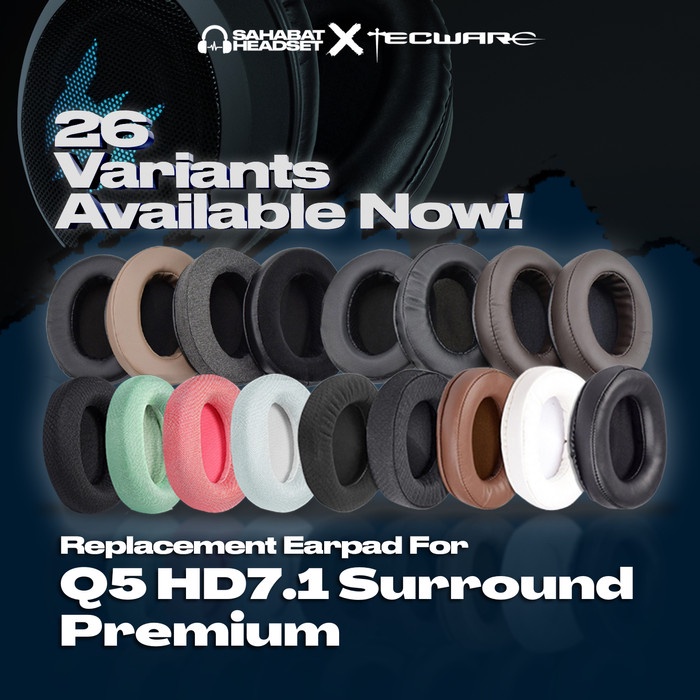 Earpad Ear Cushion Earcup Tecware Q5 HD7.1 Surround Premium Foam Pad ...