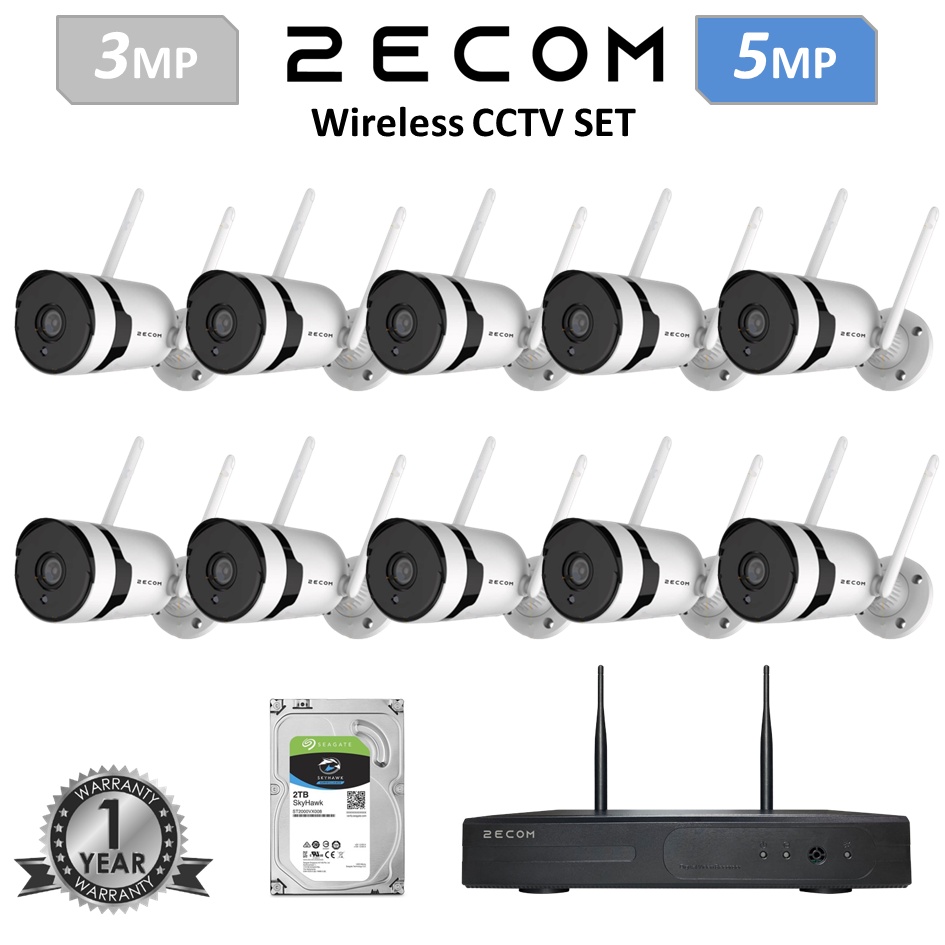2ecom Wifi CCTV Kit Wireless CCTV Set 4 channel 8 channel 10 channel ...