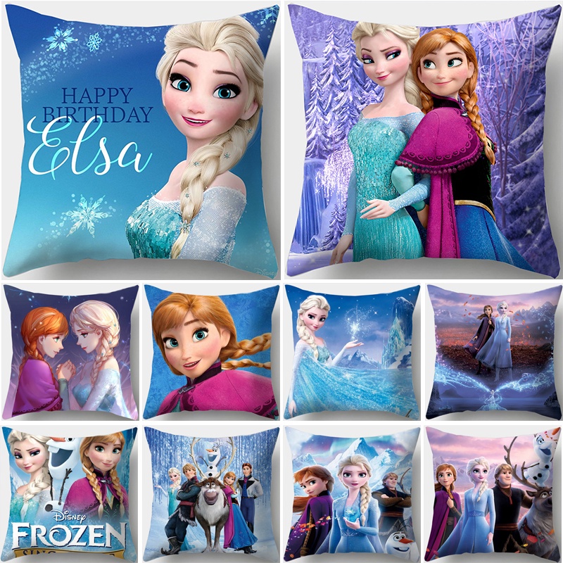 Frozen 2 Movie Single Sided Printing Polyester Throw Pillow Cover Car ...