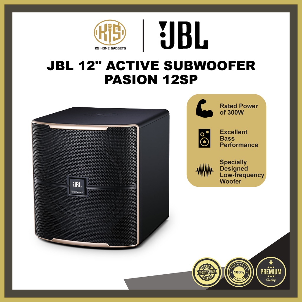 JBL 12" ACTIVE SUBWOOFER (PASION 12SP) 300W Speaker , FOR KARAOKE AND ...
