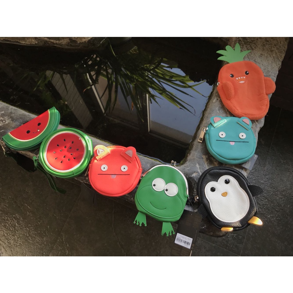 Temui dompet duit syiling haiwan kartun comel asli A.S. beg duit ...