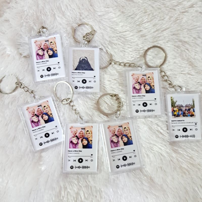 GANTUNGAN CUSTOM POLAROID TIMBAL ACRYLIC TWO-SIDED KEYCHAINS (FREE BOX ...