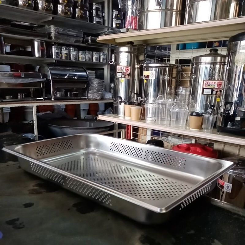 ZIRAFAH Stainless Steel Perforated Hotel Steam Table Pans / Food Pan ...
