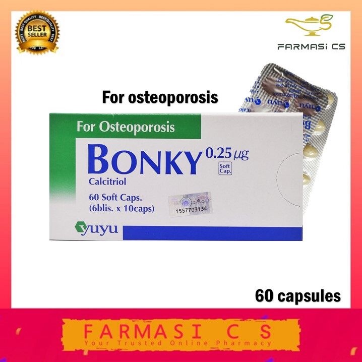 Bonky 0.25mcg Calcitriol 60 capsules EXP:08/2025 [ For osteoporosis ...