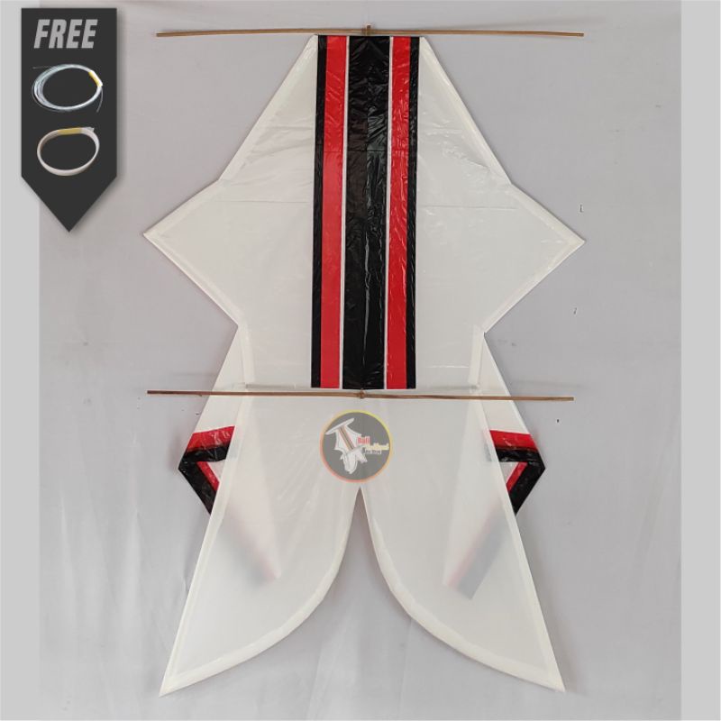Disassembled Balinese bebean kite knockdown V2 110cm wide x 170cm high ...