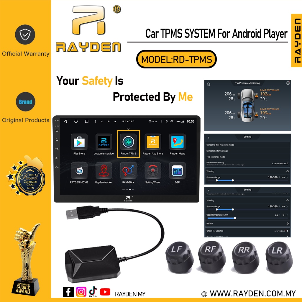 Rayden Tpms System For android player | Shopee Malaysia