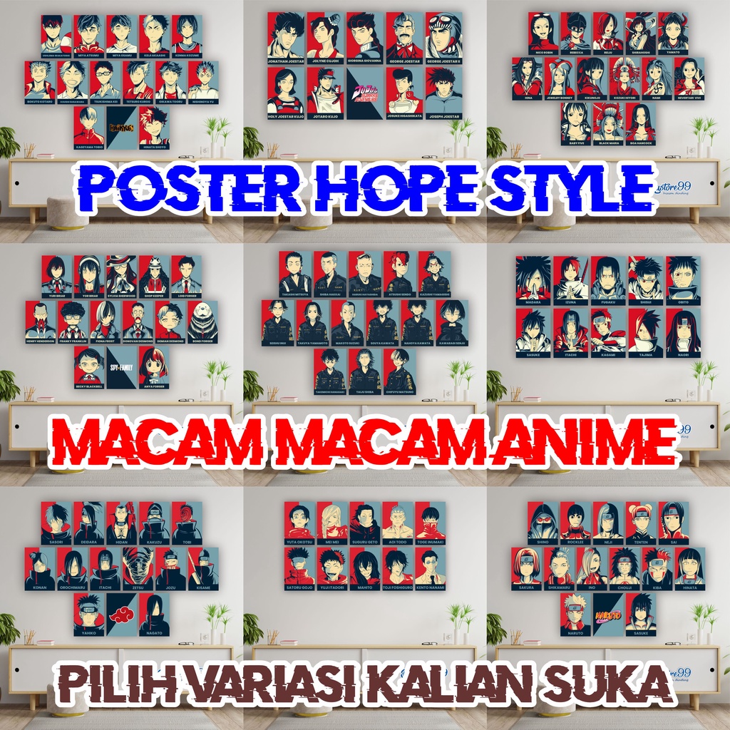 [10-14LBR] A4 14 Choices of Hope Style Anime Posters | Shopee Malaysia