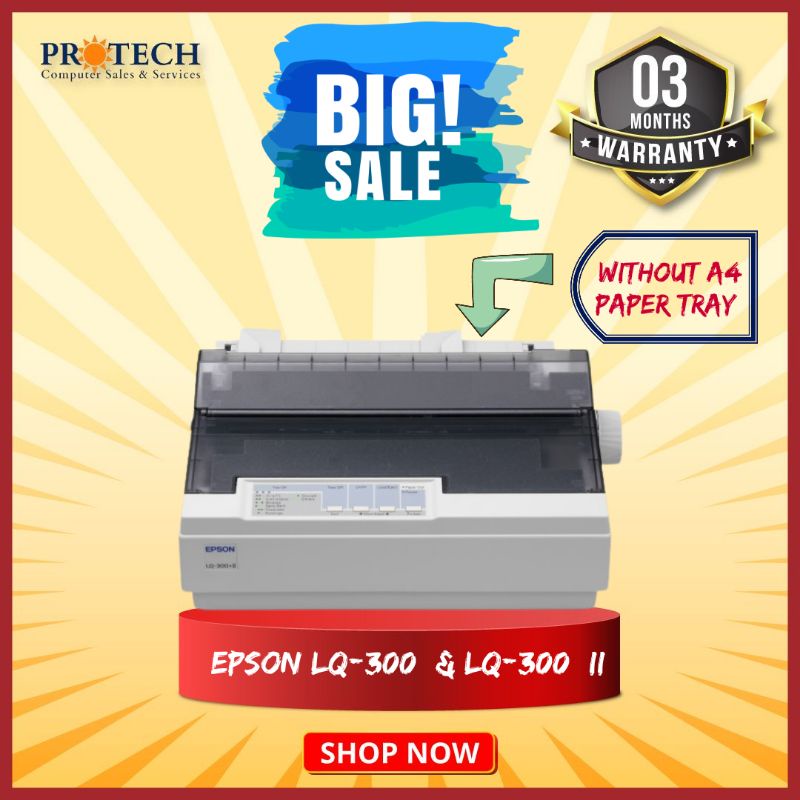 EPSON LQ300+/LQ300+II DOTMATRIX PRINTER USED (REFURBISHED) | Shopee ...