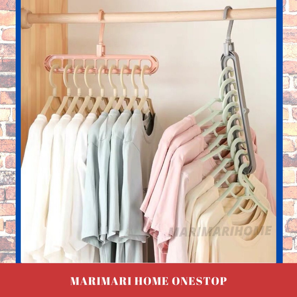 Tiktok Multi-function Clothes Hanger Folding Magic Wardrobe Drying ...