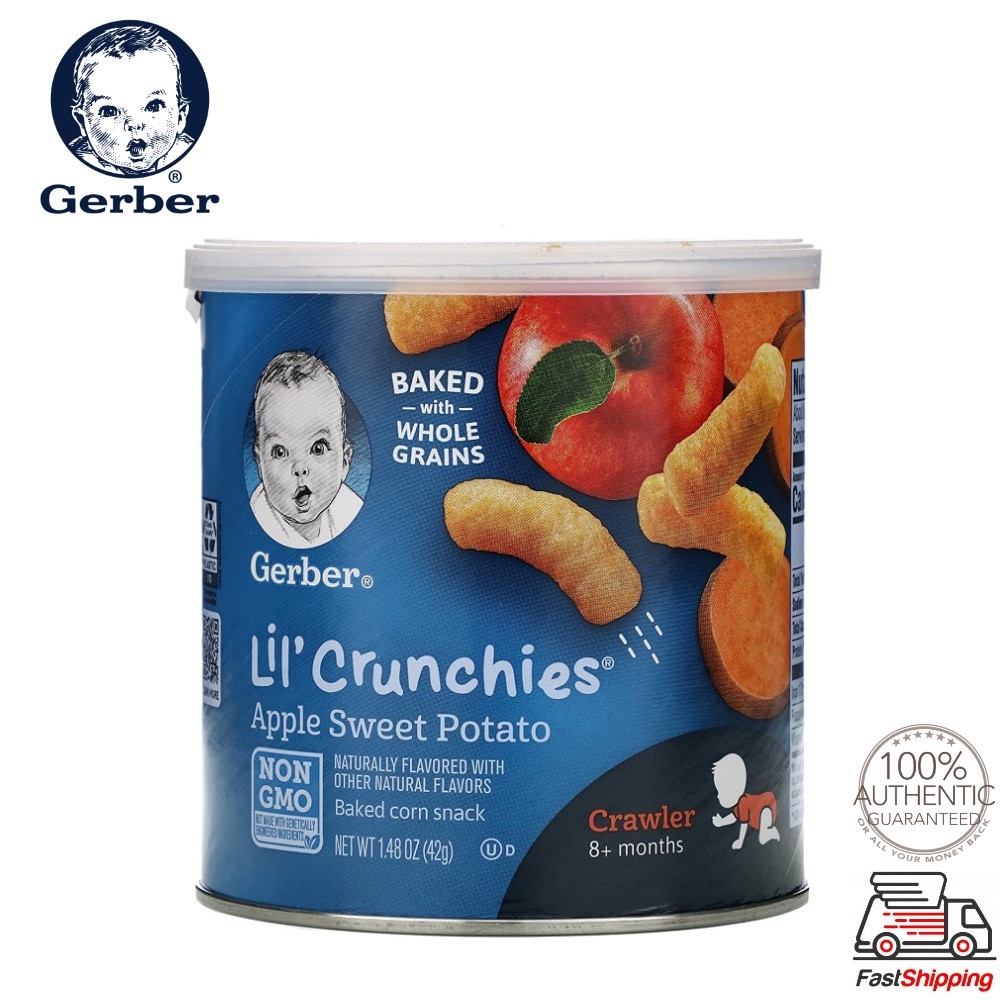 Gerber Baby Snacks Lil Crunchies Apple Sweet Potato 42g (Long Expiry ...