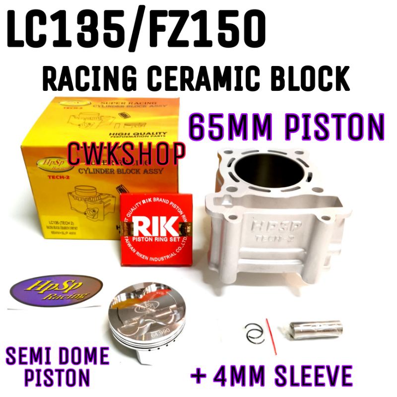 LC135 FZ150 RACING BLOCK TECH 2 65＋4 63＋4 66＋4 BLOCK HPSP SLEEVE+4MM ...