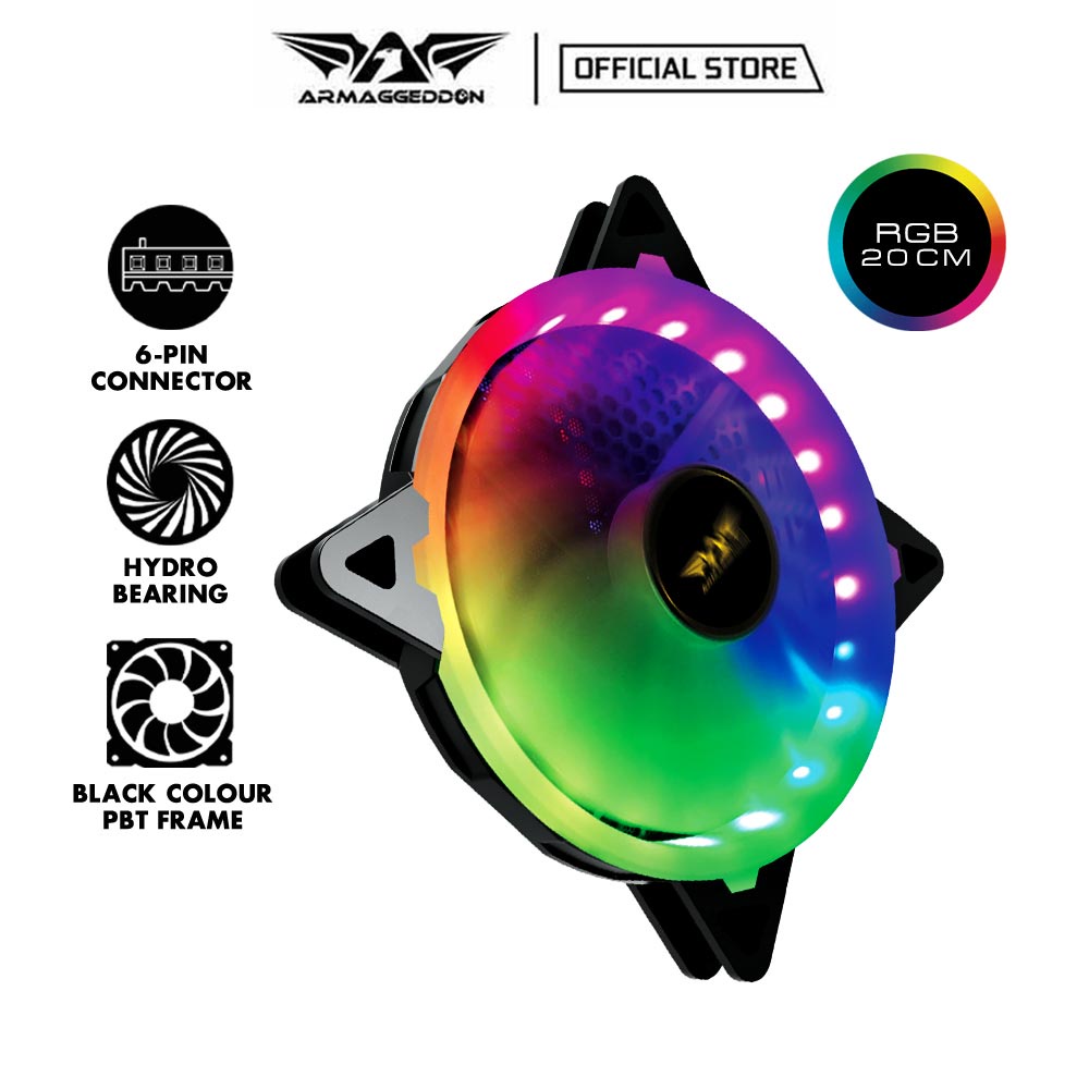 Armaggeddon Tessaraxx TX 20 Core ARGB PC Cooling Fan | 20 CM | 6 Pin ...