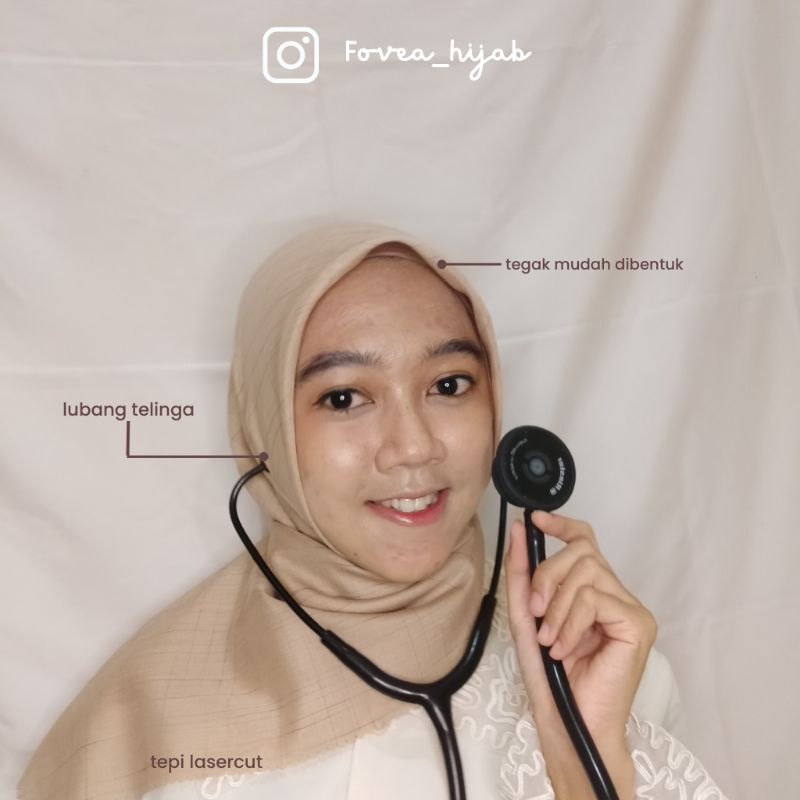 Fovea hijab/ stethoscope hijab/ ear hole hijab/ voal rectangle | Shopee ...