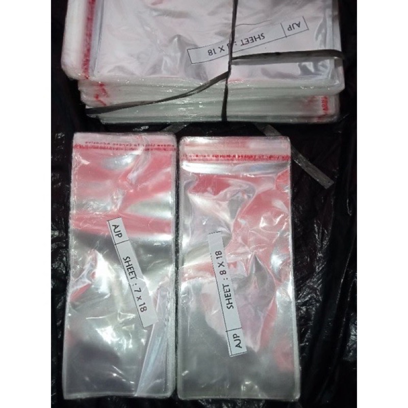 Opp plastic one sheet 7x18, 8x18 contains 100 | Thickness 03 | Sheet ...