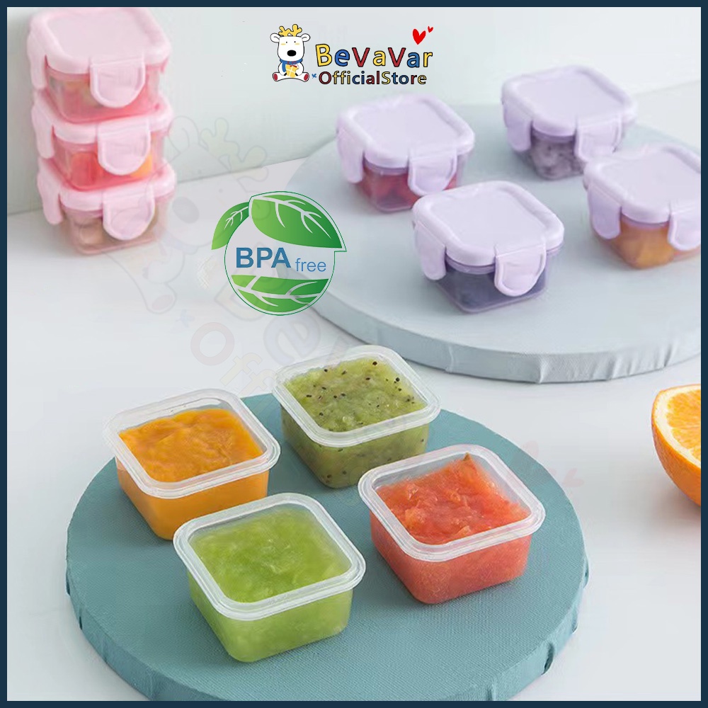 BEVAVAR 60ML Baby Food Box Snack Milk Powder Storage Cups Container ...